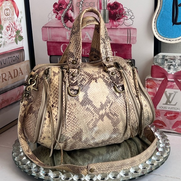 Botkier | Bags | Botkier Beige Snakeskin Satchel | Poshmark